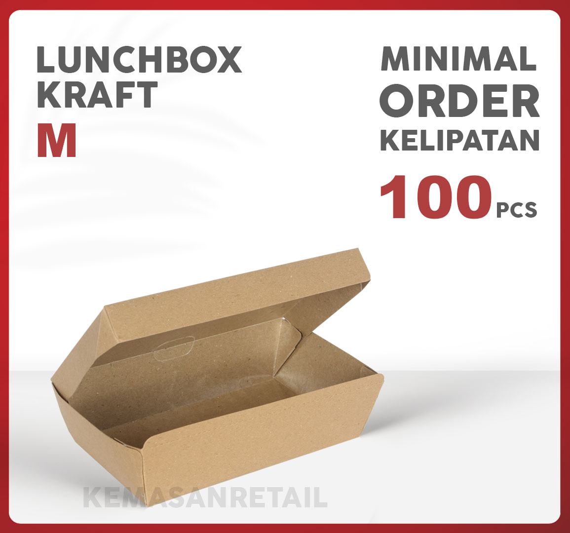 Kemasan Take Away Paper Kraft Lunch Box Foodgrade uk. M » Kemasan ...