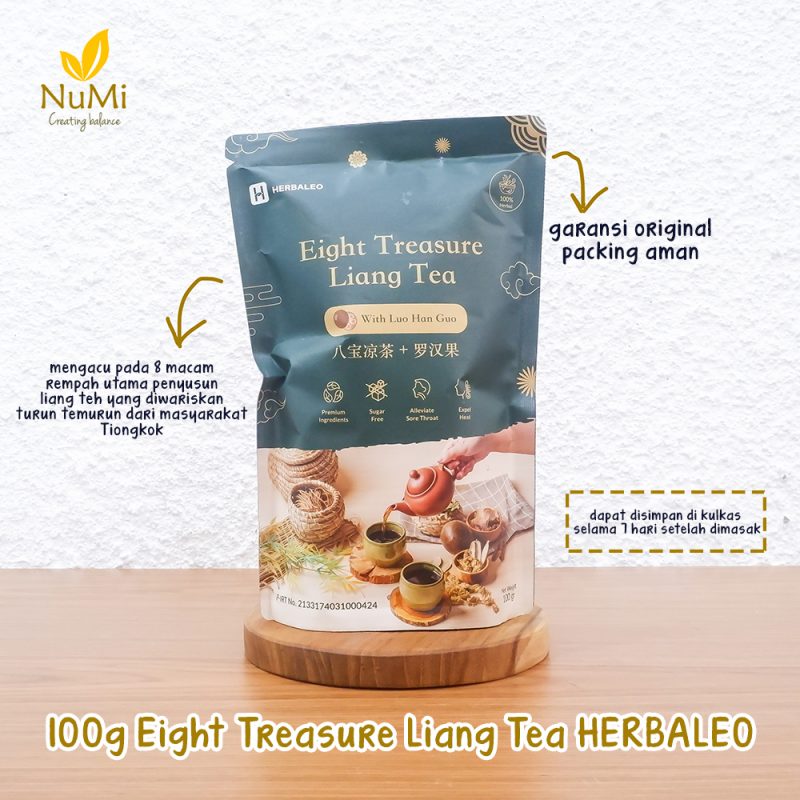 100G EIGHT TREASURE LIANG TEA WITH LUO HAN GUO - HERBALEO - NUMI Center