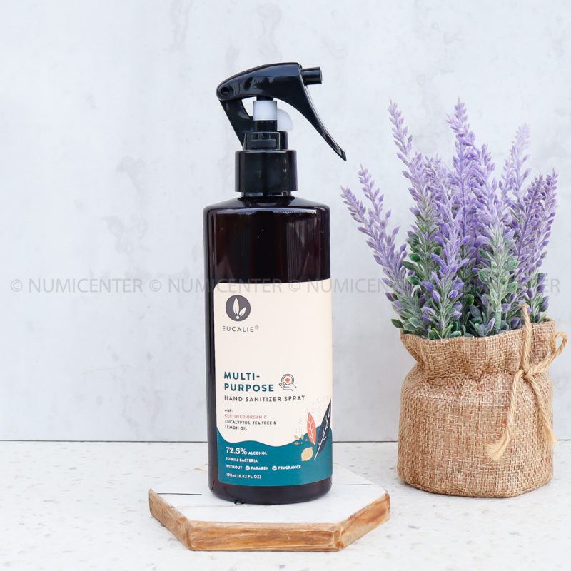 190ML MULTI-PURPOSE HAND SANITIZER SPRAY ORGANIC - EUCALIE - NUMI Center