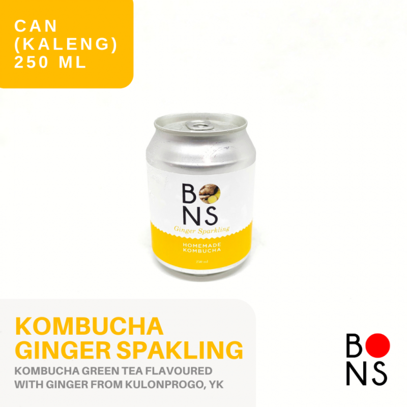 250ml Kombucha Ginger Sparkling Drink Teh Fermentasi Jahe - BONS ...