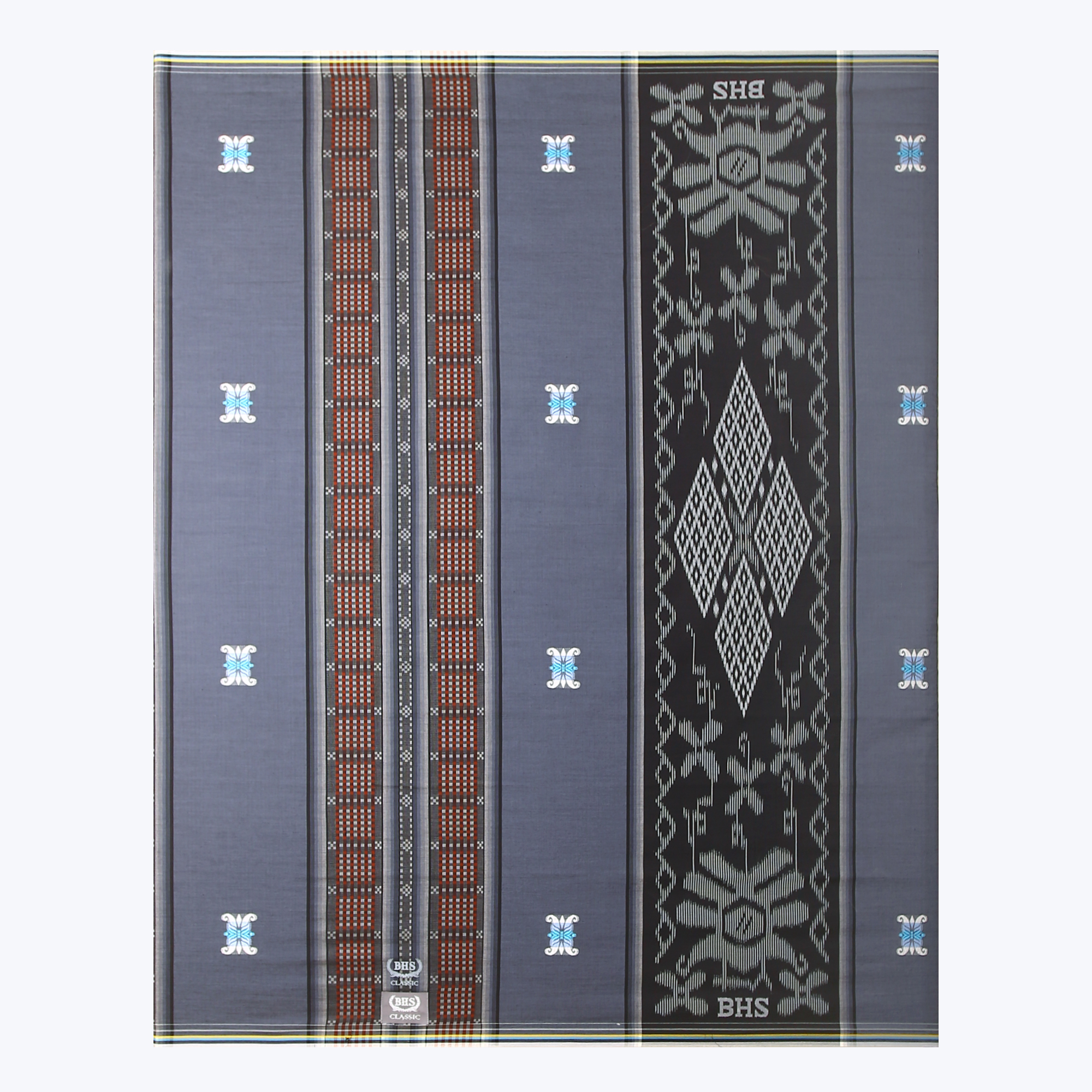 Sarung BHS Classic Silver Motif Songket Berlian Abu Merah – Sarung ...