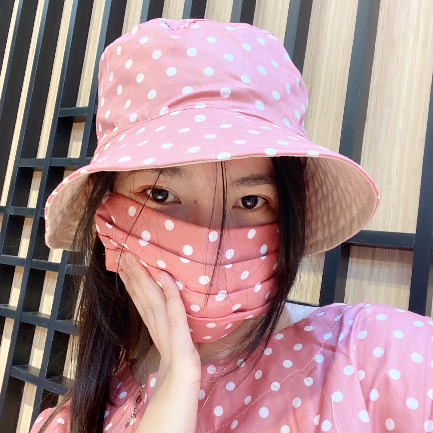 Topi masker set-polkadot series - Lausboutique