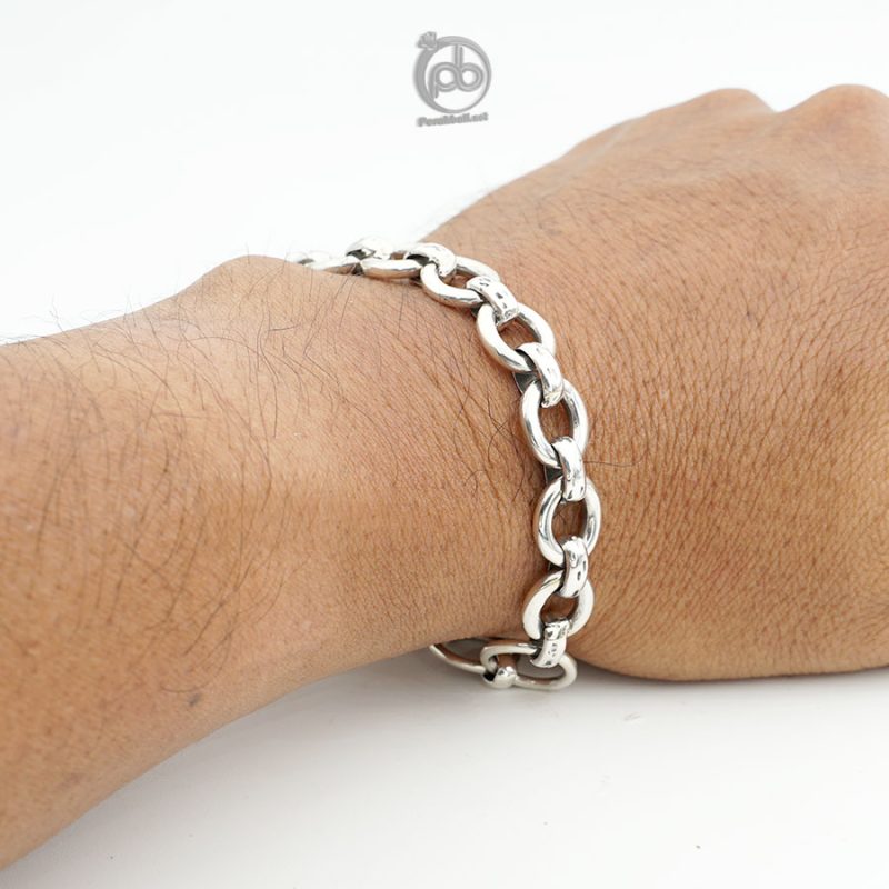 Gelang Wanita Pria Perak 925 Sterling Silver Chain Link Oscario - PERAK ...